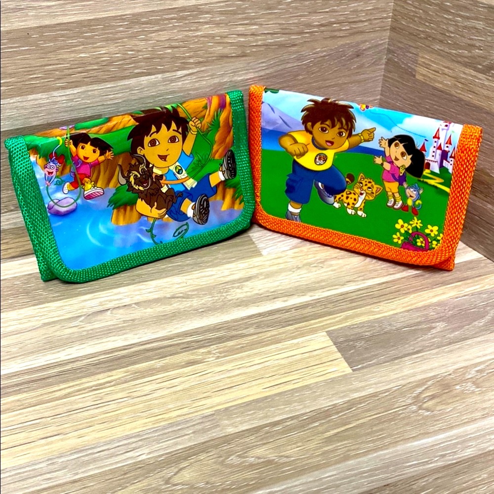 Dora The Explorer And Diego Kids Cartoon Wallet Tri F… - Gem